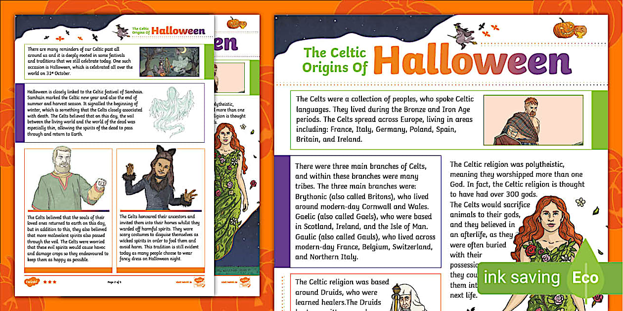 The Celtic Origins of Halloween Differentiated Reading Comprehension ...