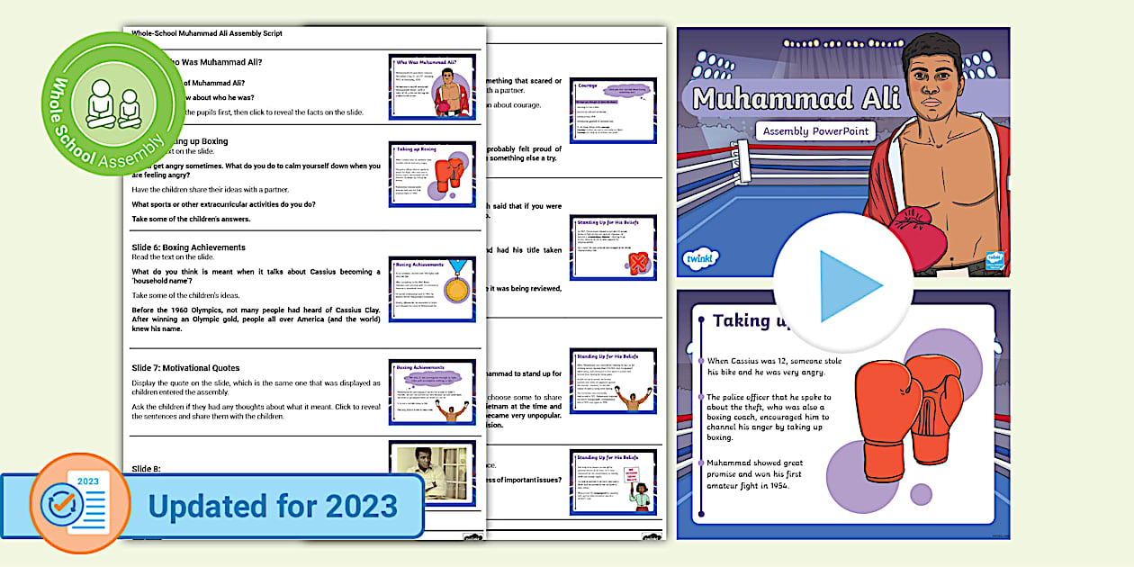 Muhammad Ali Assembly Pack (teacher made) - Twinkl