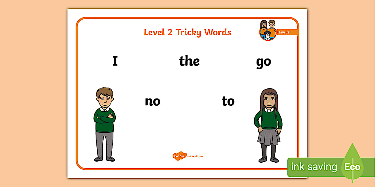 Black and White Level 2 Tricky Word Mat (teacher made)