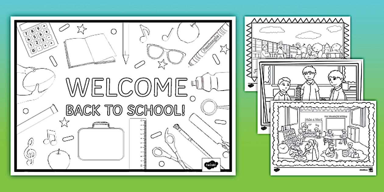 Back to School Colouring Booklet (teacher made) - Twinkl