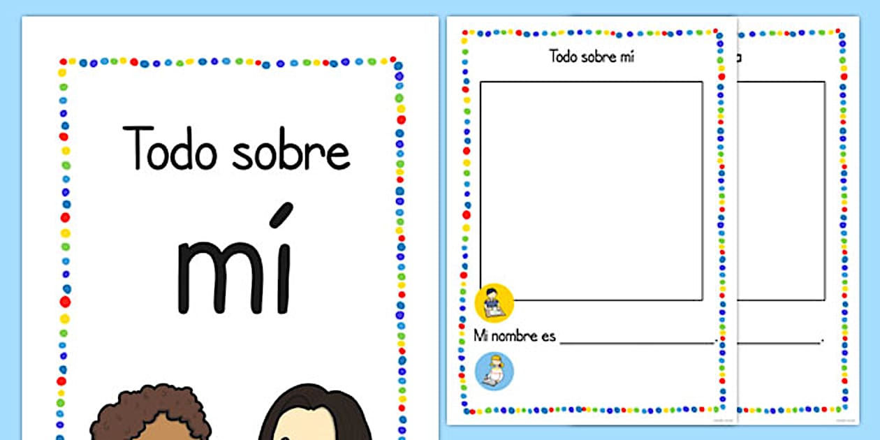 Editable All About Me Booklet Spanish - Twinkl