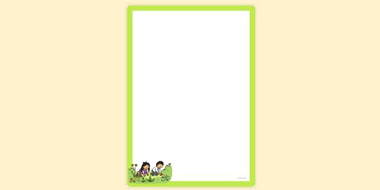 Blank Child Finding Hidden Easter Egg Page Border | Twinkl