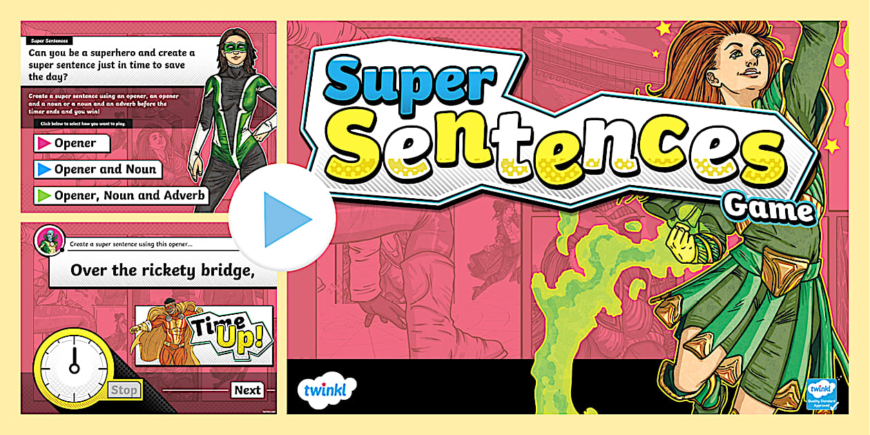 UKS2 Super Sentences PowerPoint Game | Twinkl | Grammar