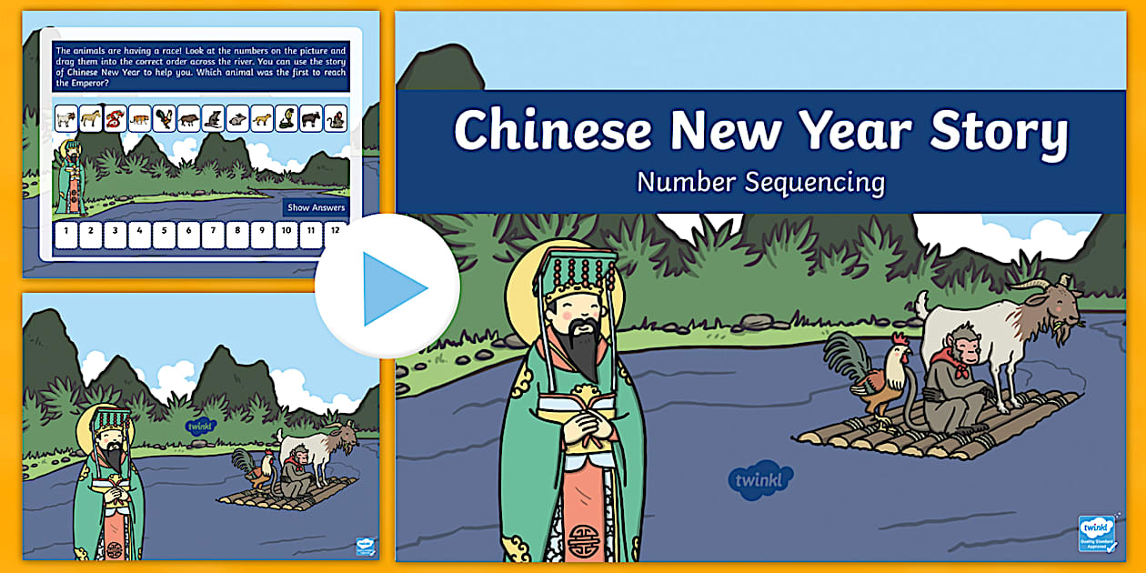 Chinese New Year Number Sequencing PowerPoint (teacher made)