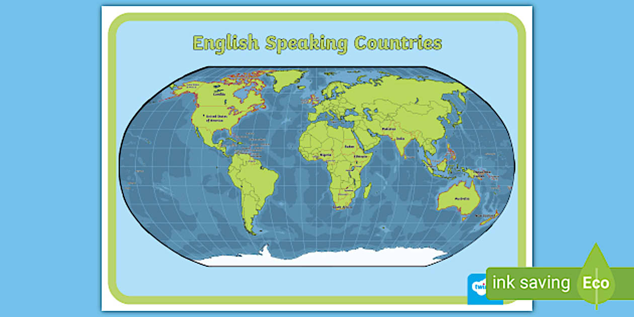 Map of the English-Speaking World | Twinkl (teacher made)