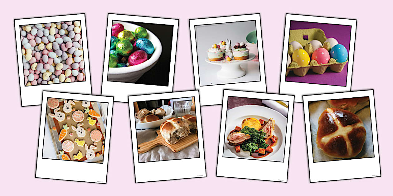 Easter Food Instant Photo Style Display Images - Twinkl