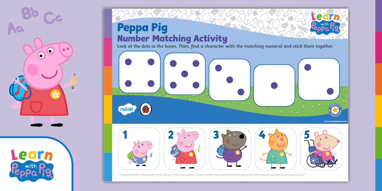 Peppa Pig: Number Matching Activity | Twinkl