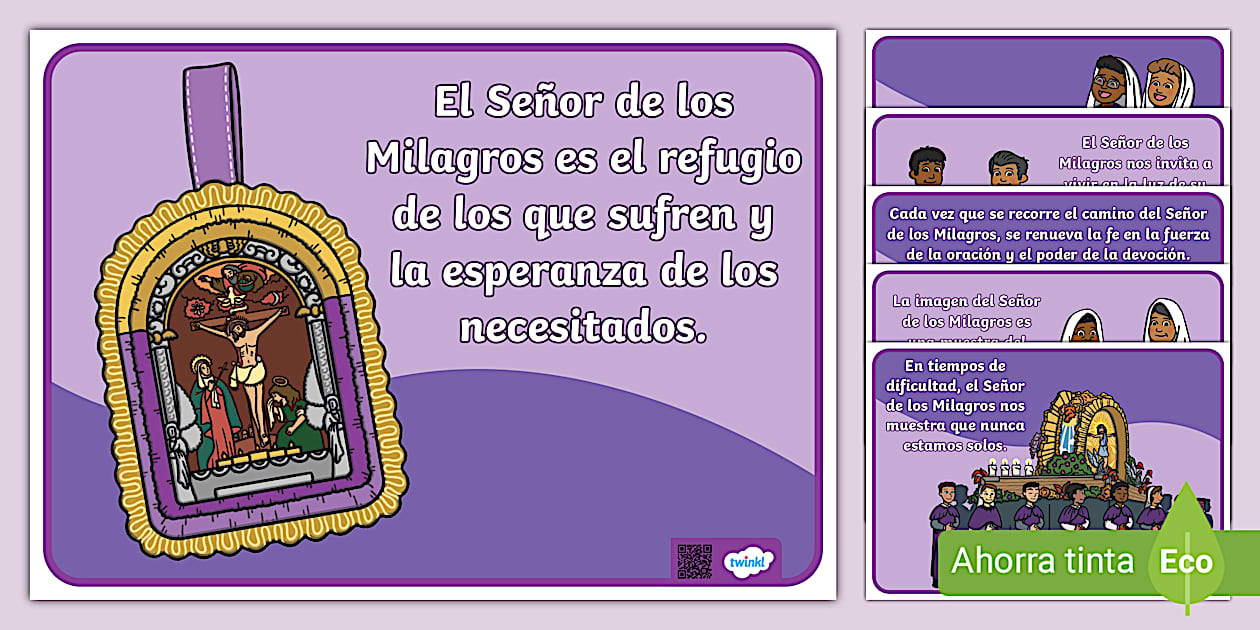 Elige tu afiche del Señor de los Milagros para niños