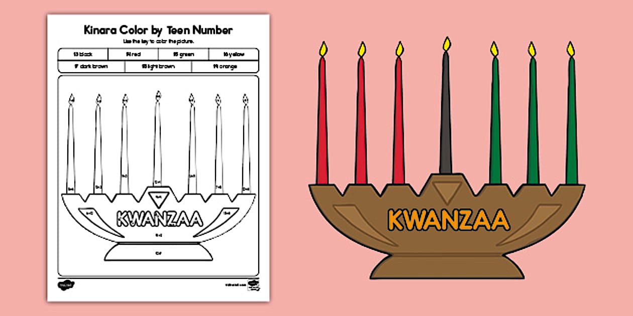 Kwanzaa Color by Number Activity for Kids | Twinkl USA