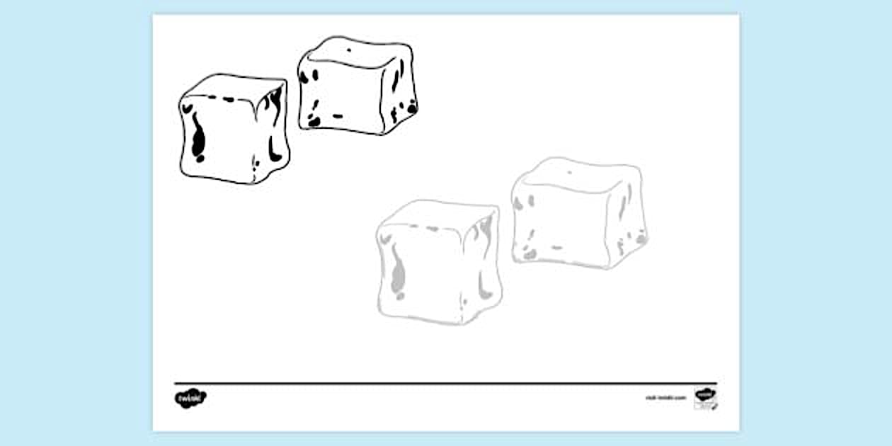 Solid Ice Colouring Sheet | Colouring Sheets (teacher made)