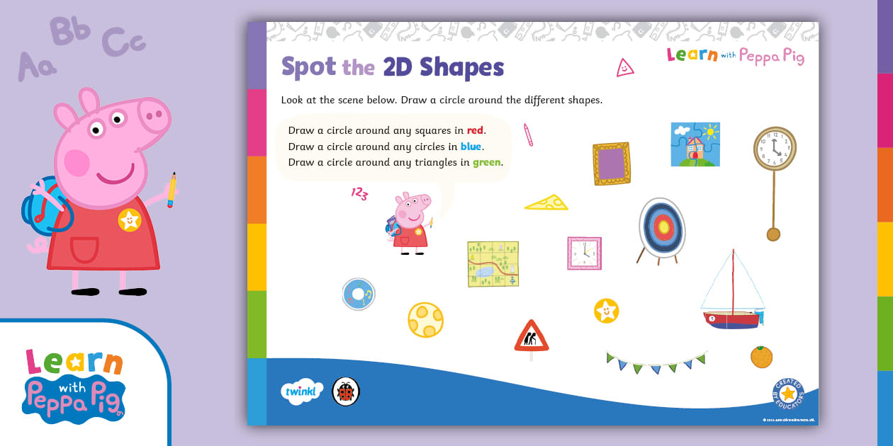 Peppa Pig: Spot the 2D Shapes
