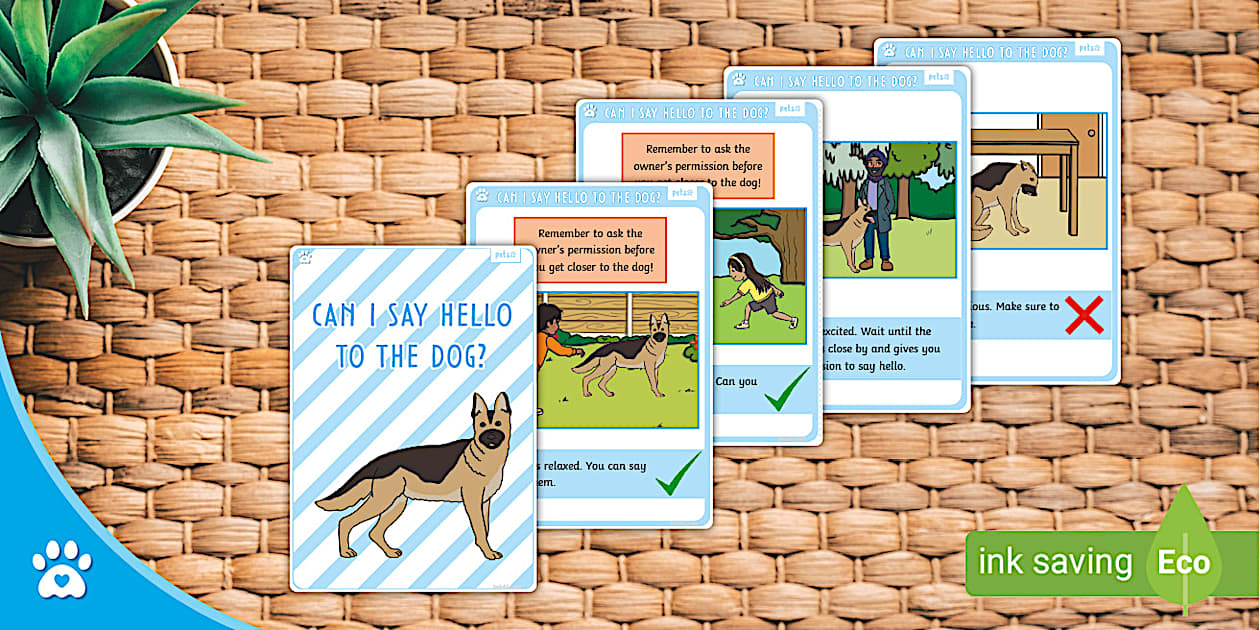 Can I Say Hello to a Dog? - Dog Body Language Flashcards