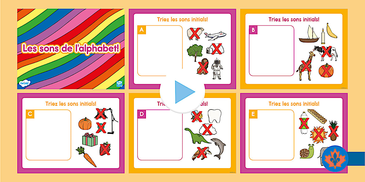 Alphabet Beginning Sound Sorts French