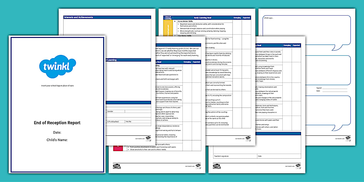EYFS Editable Reception Report Template - Twinkl