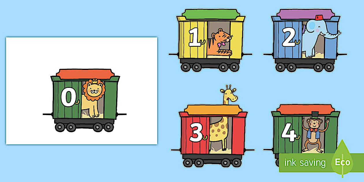 Numbers Trains 0–20 - EYLF Maths (teacher made) - Twinkl