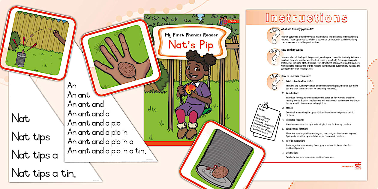 Fluency Pyramids: Nat's Pip (teacher made) - Twinkl