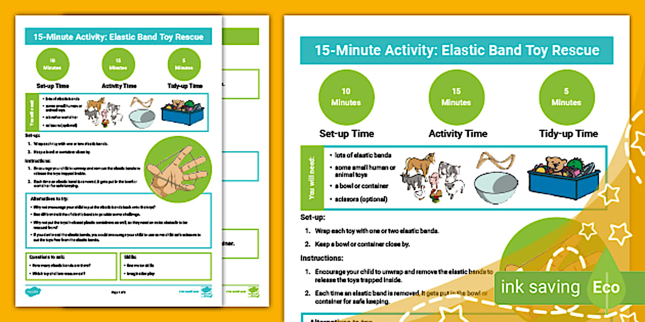 15-Minute Activity: Elastic Band Animal Rescue - Twinkl