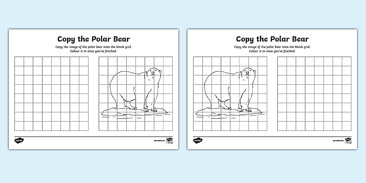 Copy the Polar Bear Worksheet (Teacher-Made) - Twinkl