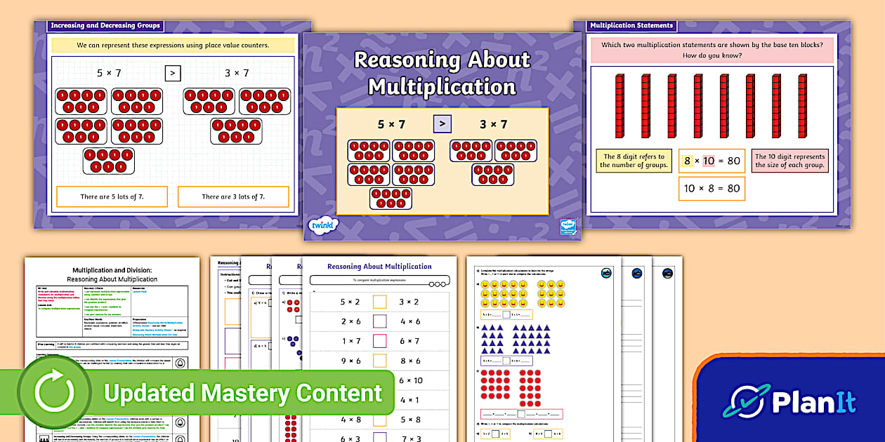 👉 Y3 Reasoning About Multiplication PlanIt Maths Lesson 15