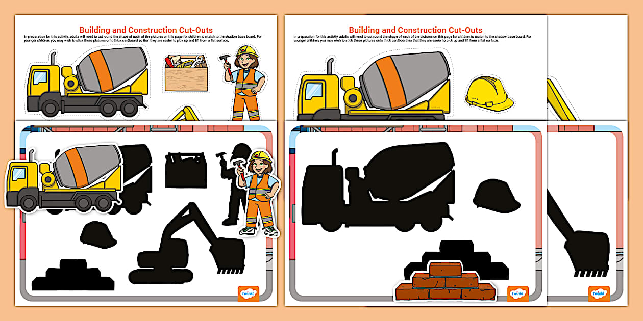 Building and Construction Matching Activity | Twinkl