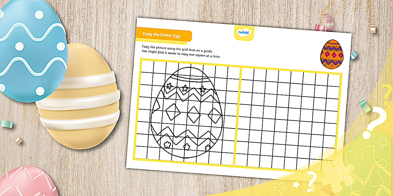 Copy the Easter Egg Puzzle - Kids Puzzles - Twinkl