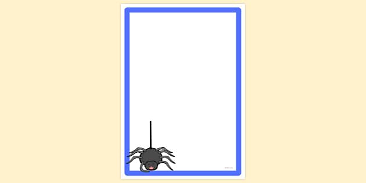 Spider Drooping and Yawning Page Border | Primary | Twinkl