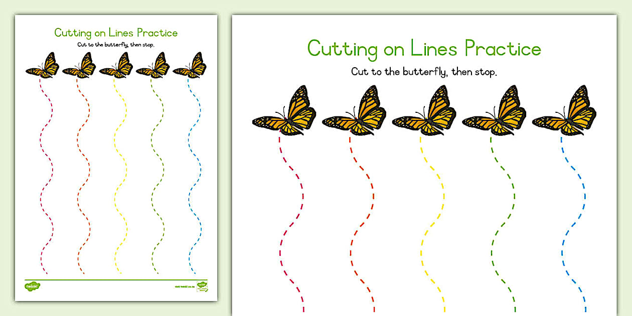 Preschool- Cutting on Lines - Vertical Bumps (teacher made)