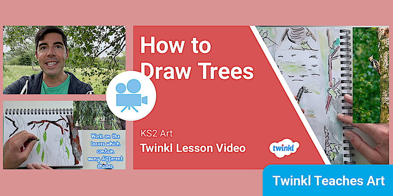 KS2 (Ages 7-11) Art: How to Draw Trees Video Lesson - Twinkl