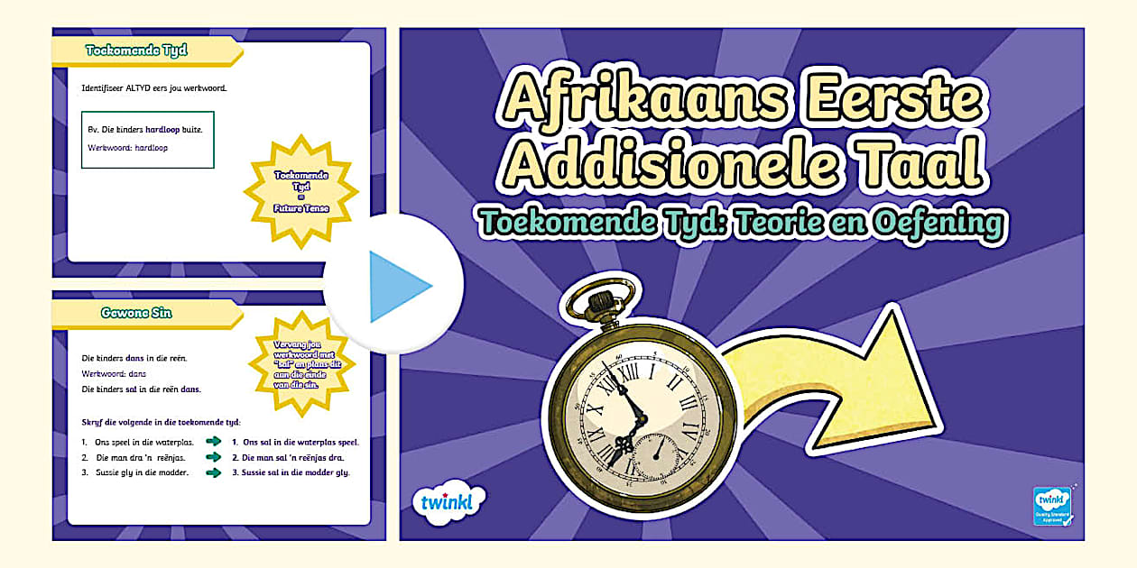 Afrikaans Eerste Addisionele Taal Aanbieding: Toekomende Tyd Teorie en