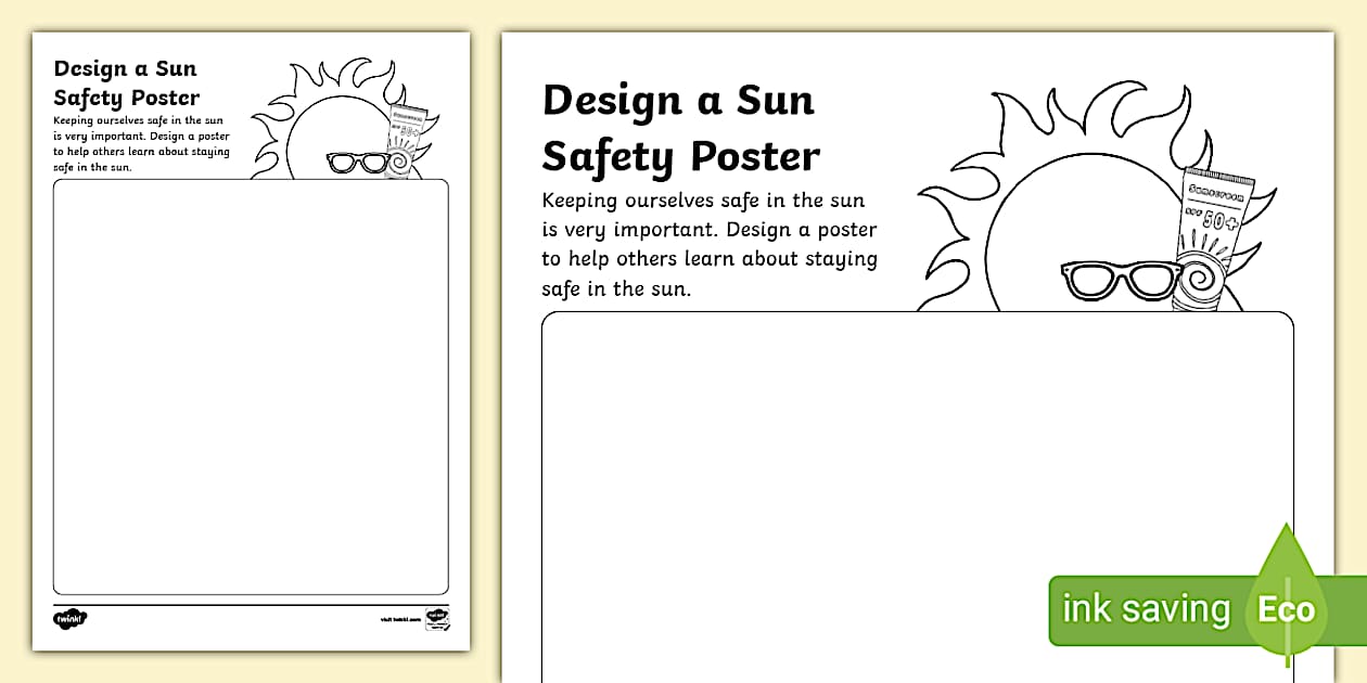 Design a Sun Safety Poster (teacher made) - Twinkl