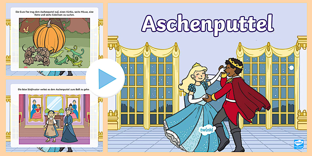 Aschenputtel Märchen PowerPoint Präsentation - Twinkl