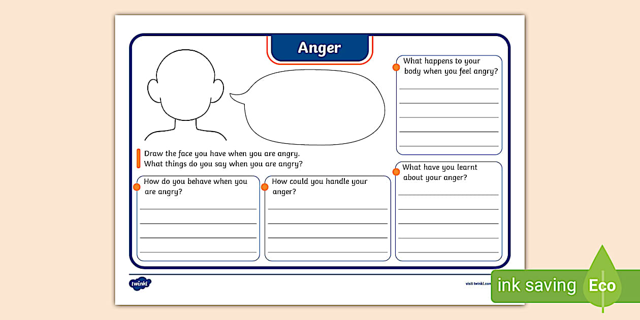 Anger Management Worksheets | Primary Resources - Twinkl