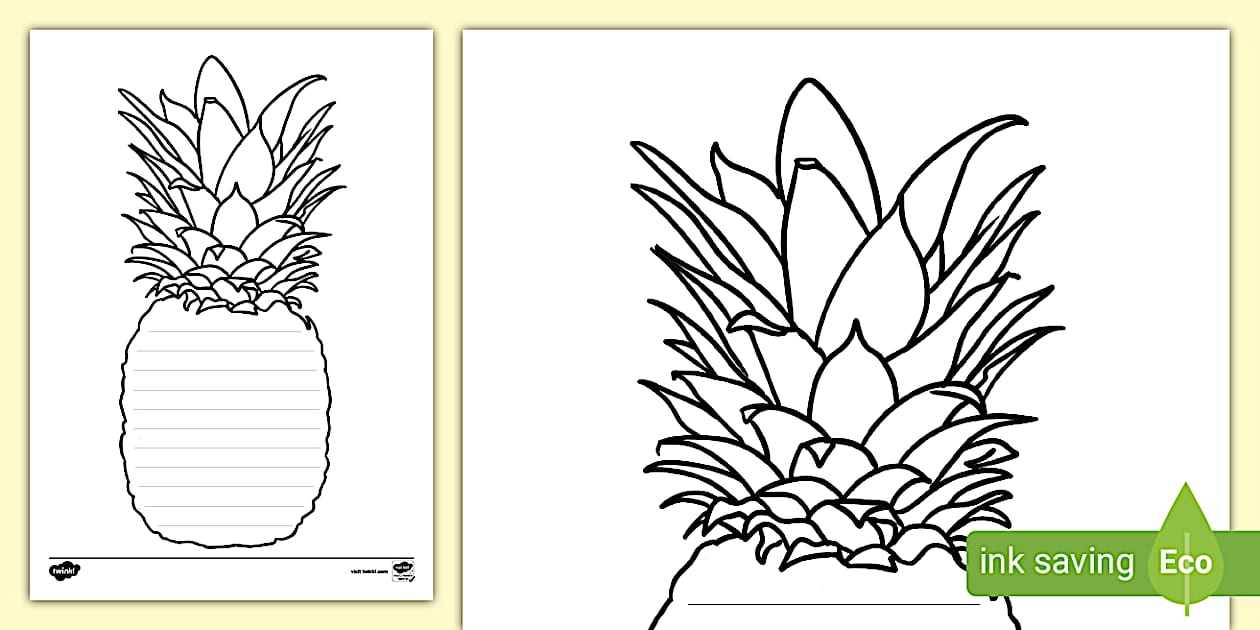 Pineapple Writing Template (teacher made) - Twinkl