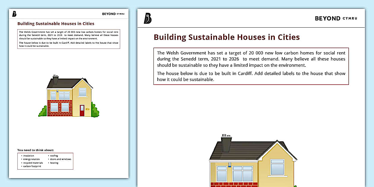 Building Sustainable Houses in Cities Activity - Twinkl