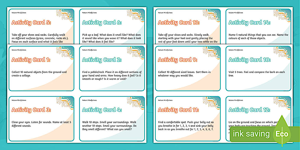 My Special Place – Nature Mindfulness Activity Cards