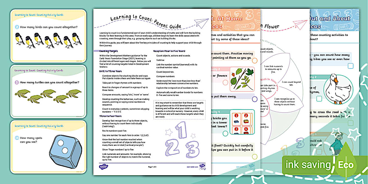 Learning to Count: Resource Pack (teacher made) - Twinkl