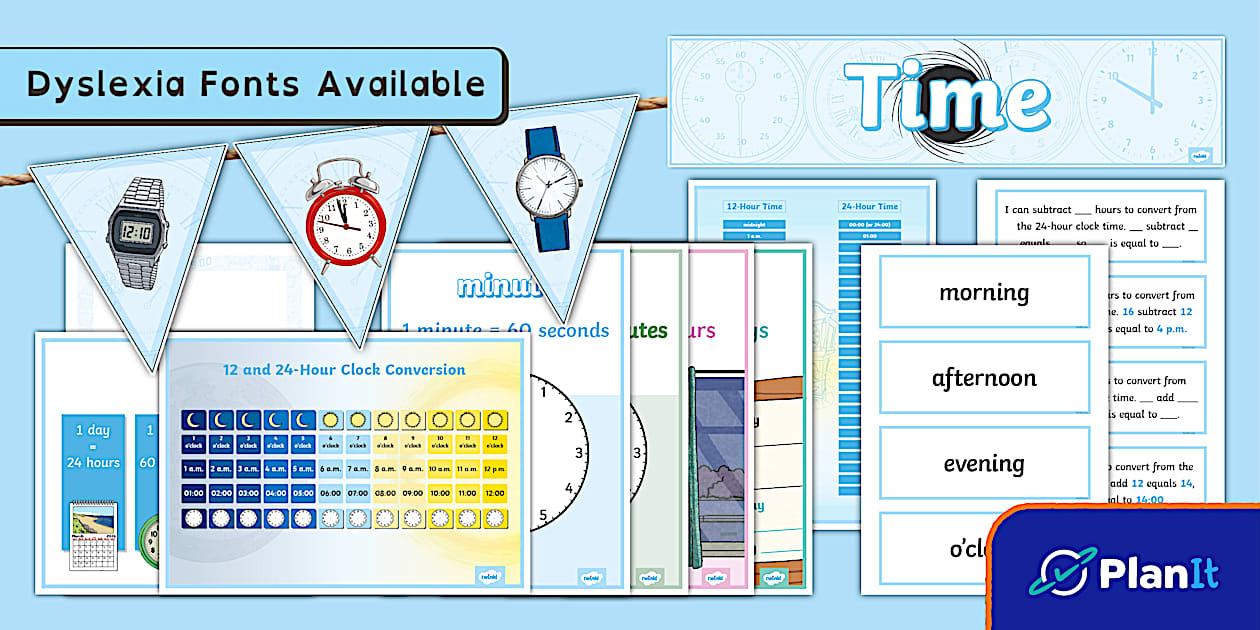 👉 PlanIt Maths Y4 Time Display Pack (Teacher-Made)