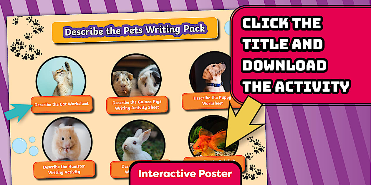 Describe the Pets Writing Pack - Twinkl - KS1
