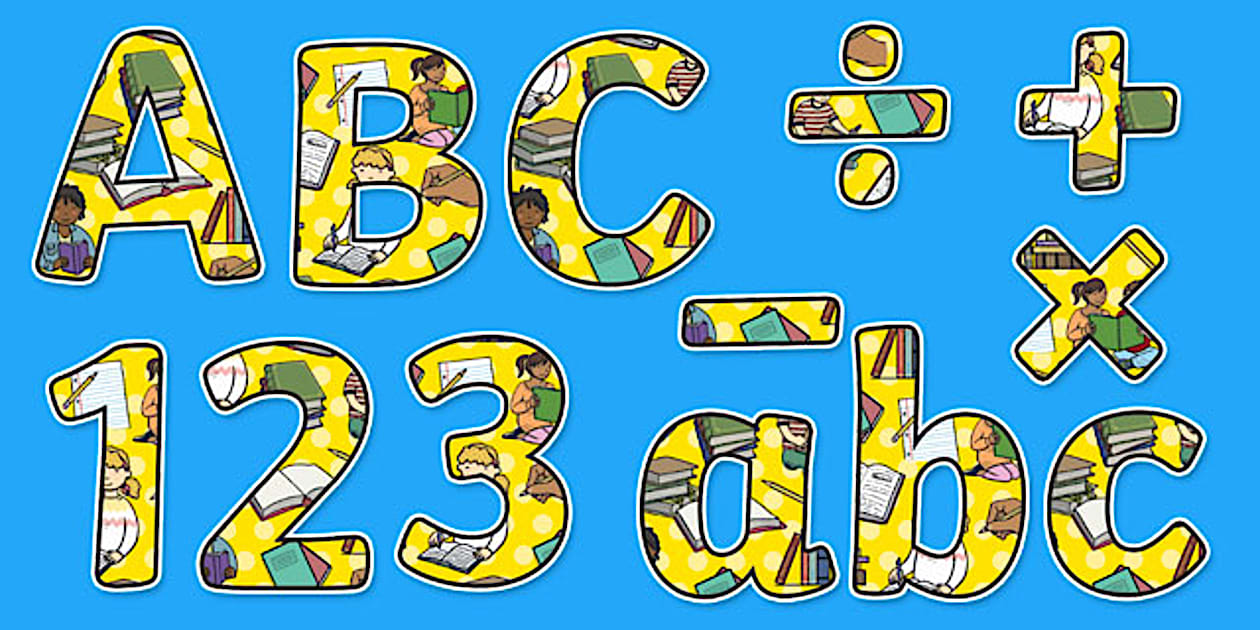 English Themed Display Letters and Numbers Pack - Twinkl