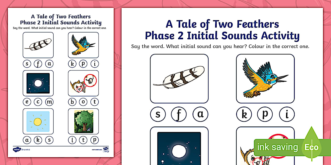 A Tale of Two Feathers Phase 2 Initial Sounds Activity
