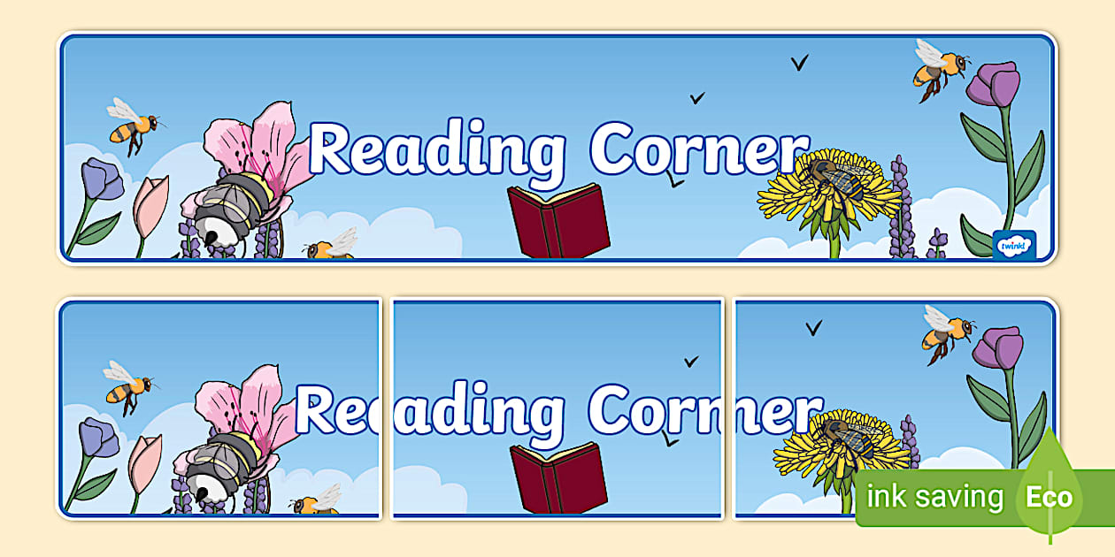 Bee Reading Corner Banner (teacher made) - Twinkl