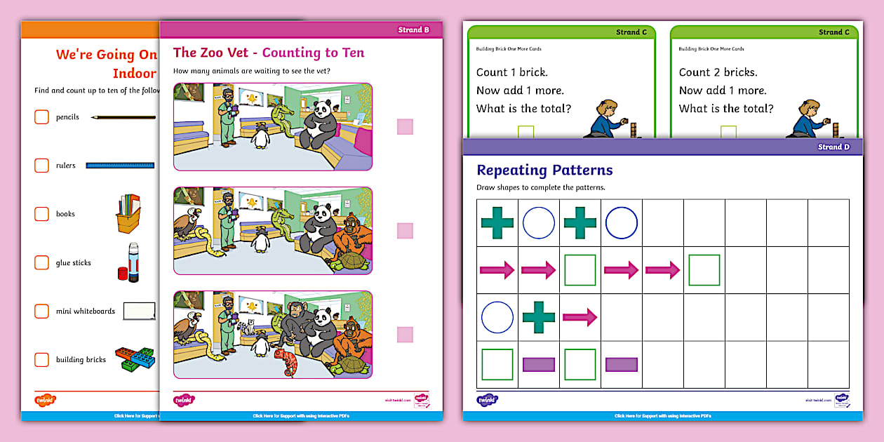 👉 Interactive PDF: Pre-Key Stage Standards Maths Activities - Standard 3