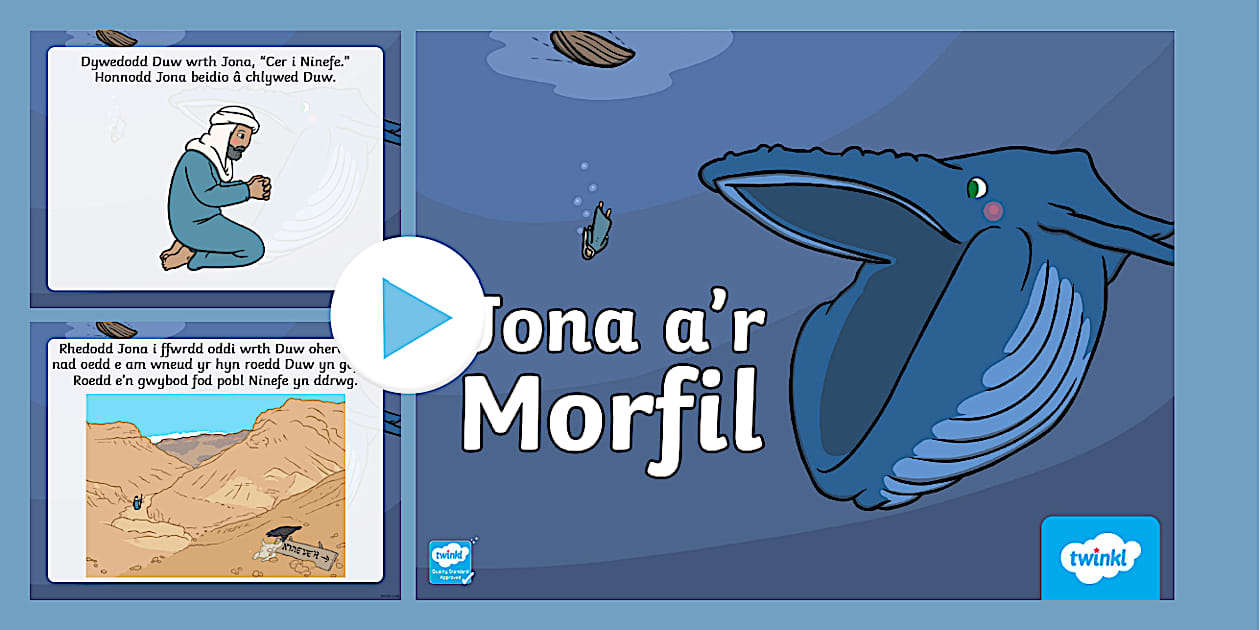 Pŵerbwynt Jona a'r Morfil (Teacher-Made) - Twinkl