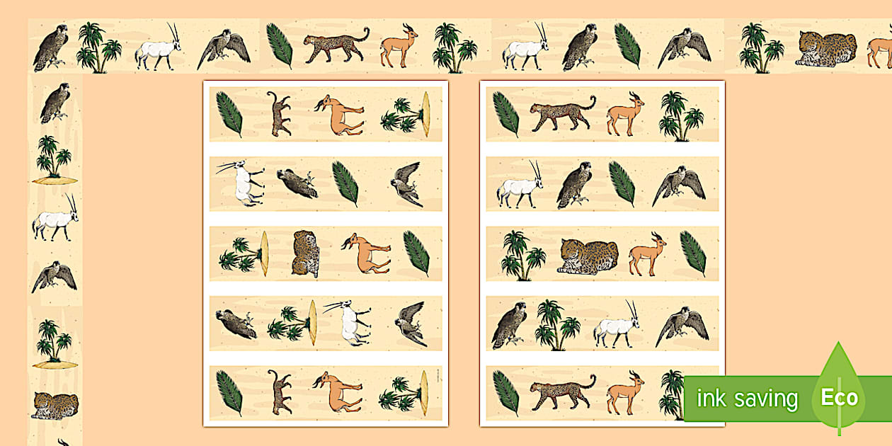 Arabian Animals Display Borders - Science, Living World, Arabian, Animals,
