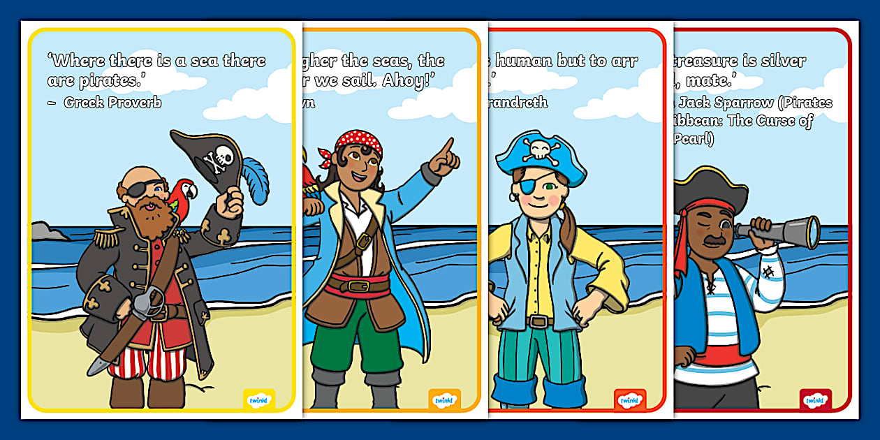 Quotes on Pirates Display Poster Pack (teacher made)