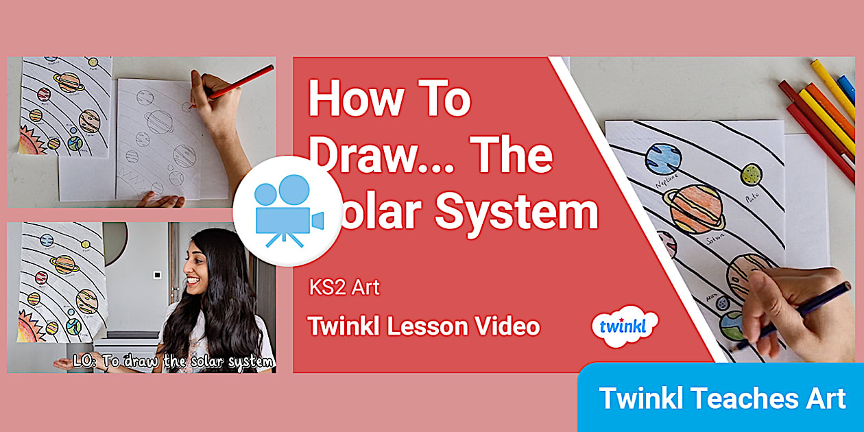KS2 (Ages 7-11) Art: How To Draw... The Solar System Video Lesson