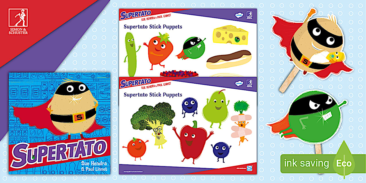 FREE! - Supertato Stick Puppets | Supertato Toys | Twinkl
