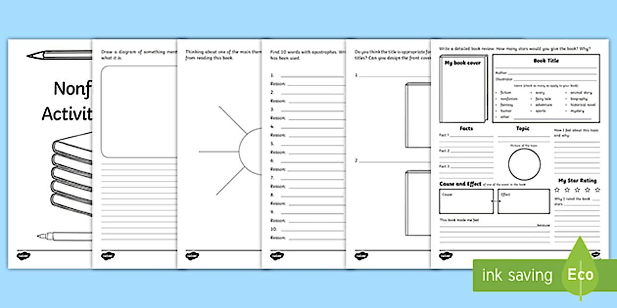 Nonfiction Reading Response Activity Booklet for 3rd-5th Grade