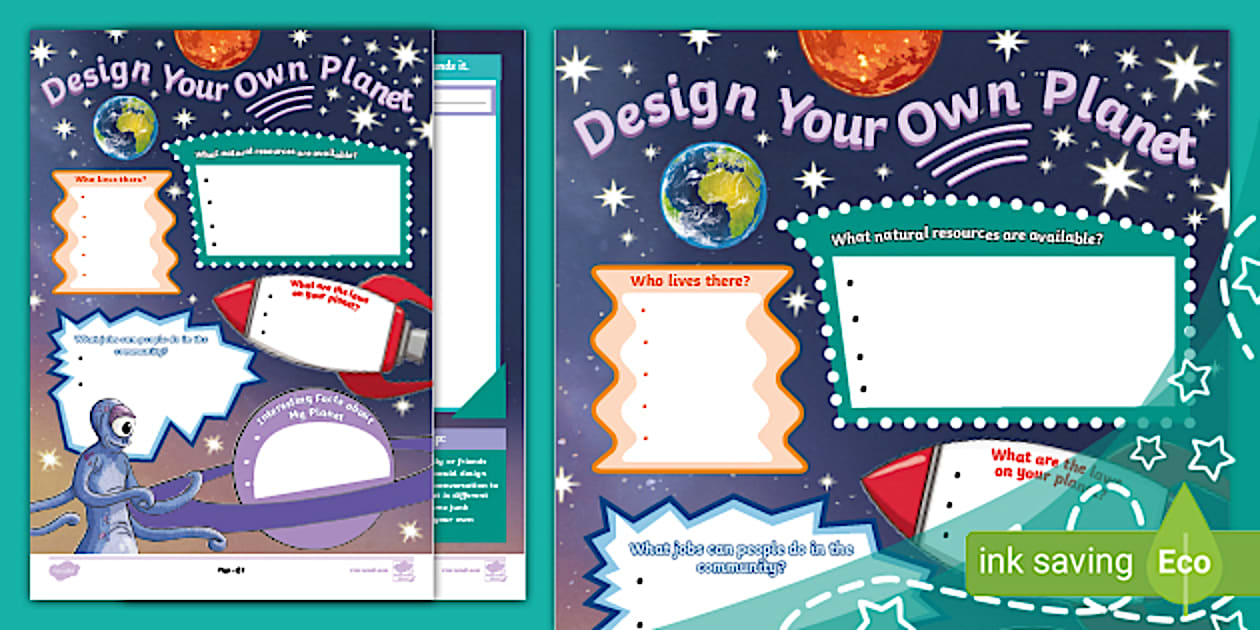 Editable Design Your Own Planet (professor feito) - Twinkl