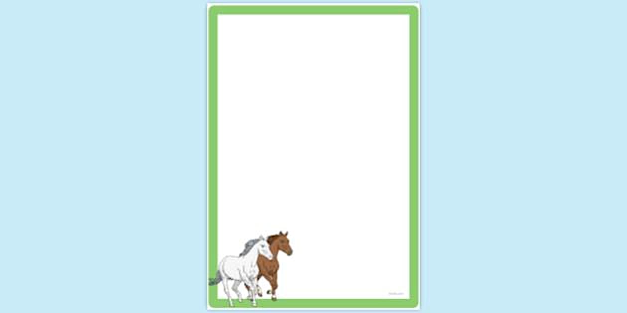 Horses Page Border | Page Borders | Twinkl (teacher made)